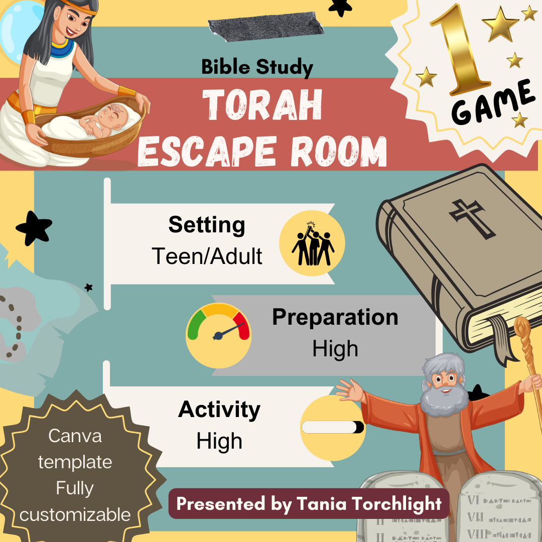 Torah Escape Room Digital Files | Interactive Bible Learning Activity ...